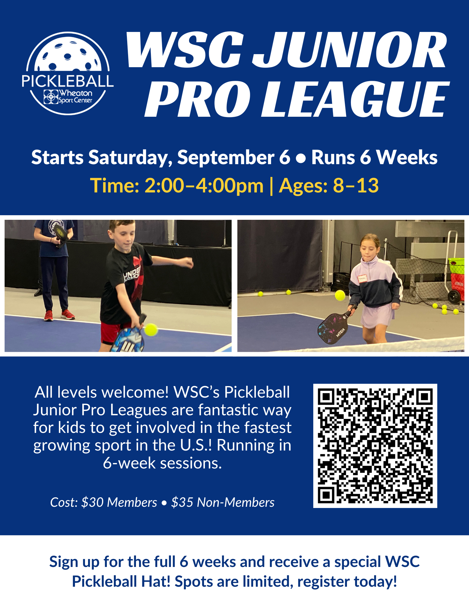 Junior Pickleball Program - Wheaton Sport Center